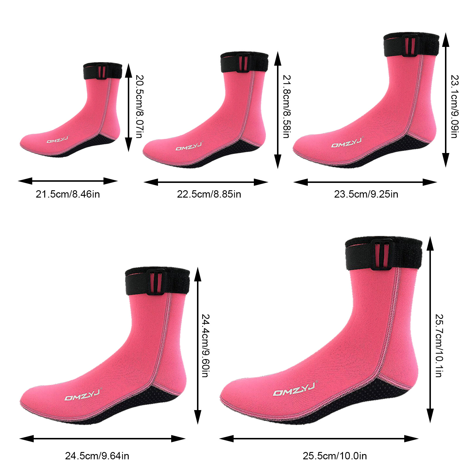 3mm Neoprene Diving Socks Non-slip Waterproof Beach Wetsuit Boots Shoes ...