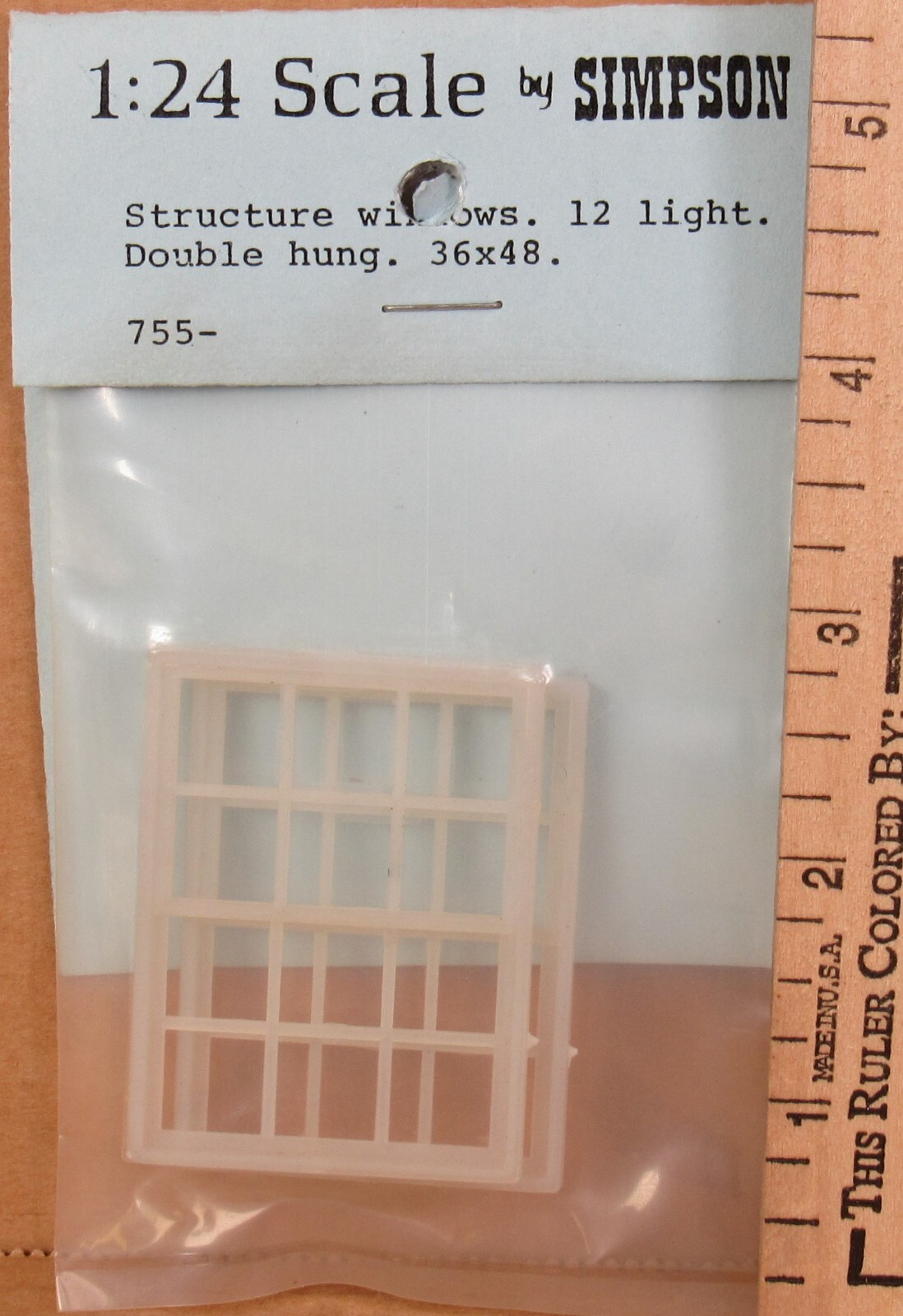 Simpson 755 Building/Structure Window 36x48 (2) (1/2" Scale) 1:24 G ...
