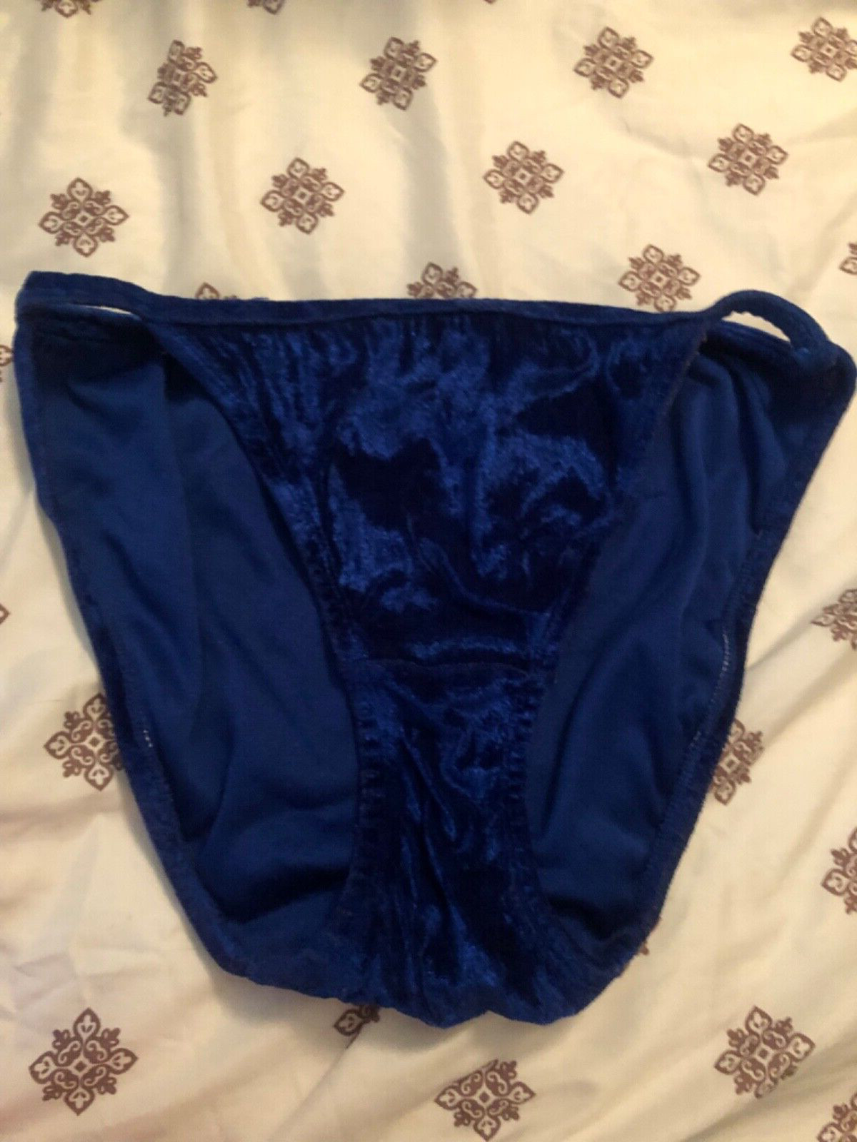 VTG St Eve Intimates Velvet Shiny String Bikini Panty… - Gem