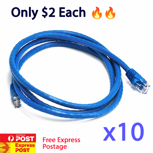 10x 50cm 0.5m Cat 6 RJ45 Ethernet Network Cable Free Express Post Bulk ...