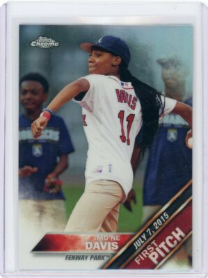 mo'ne davis pitcher 2016 topps chrome first pitch refractor red sox | eBay