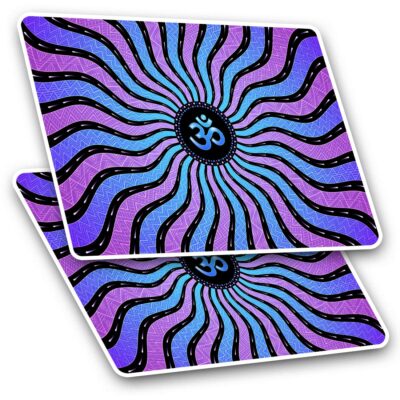 2 x Rectangle Stickers 10 cm - Purple Om Ohm Hindu Symbol #14509 | eBay UK