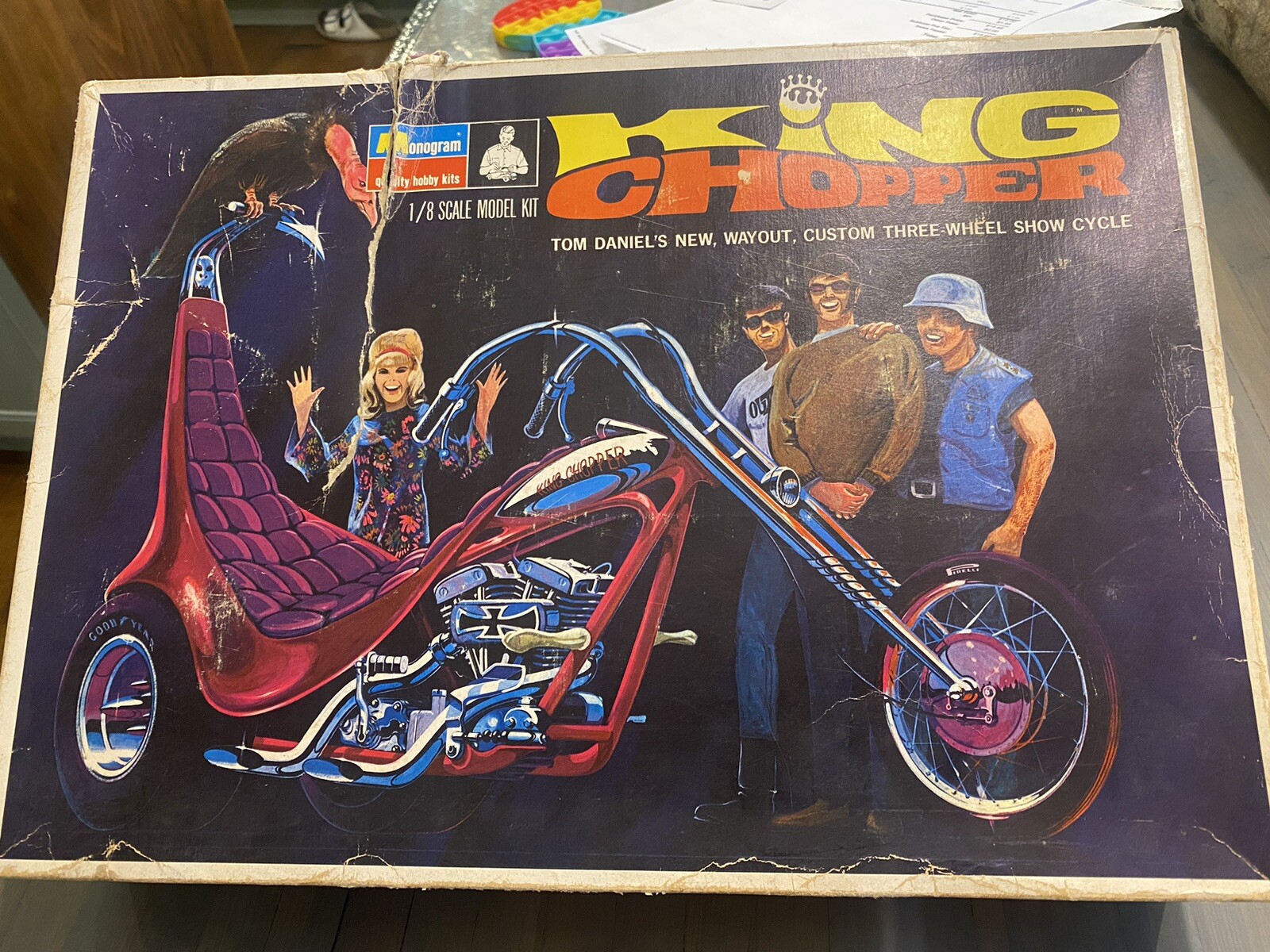 RARE!! Monogram King Chopper, Three Wheel Show Cycle Model Kit - W ...