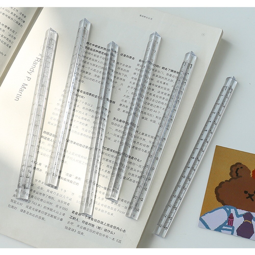 Clear Scale Transparent Triangle Ruler Student | eBay