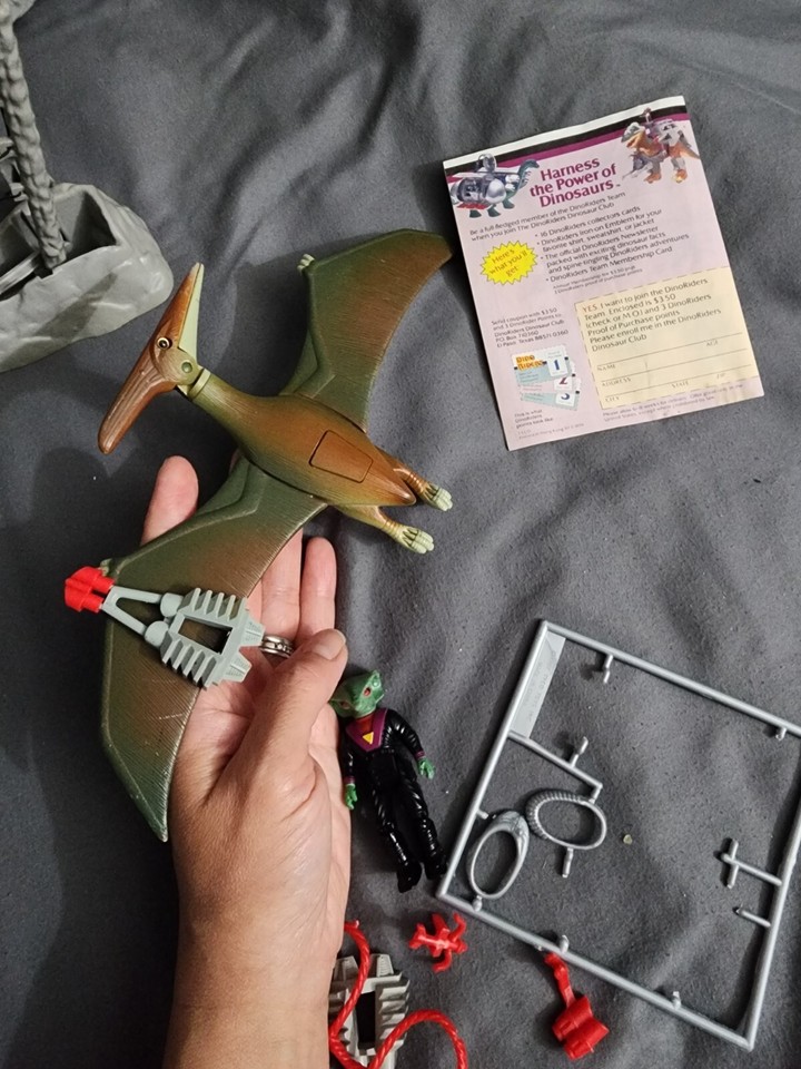 Vintage 1987 Tyco Dino Riders Pteranodon Rasp Accessories Action Figure ...