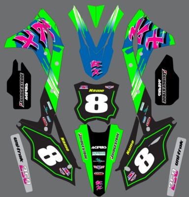 Graphic kit for 2017-2020 Kawasaki KXF250 KX250f KX 250f | eBay