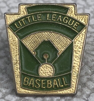 Vintage LITTLE LEAGUE BASEBALL Lapel Pin Badge Official Green And Brass ...