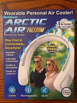 ARCTIC AIR FREEDOM PORTABLE PERSONAL AIR COOLER 3 SPEED HAND FREE NECK ...