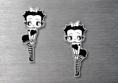 Betty Boop decal stickers 2 pack water & fade proof vinyl laptop ipad ...