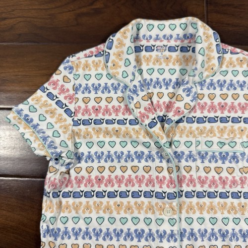 Roller Rabbit Size Small Lobster Whale Heart Maine Squeeze Pajama Shirt ...