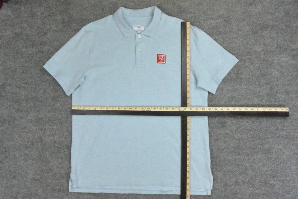 Southern Tide Polo Shirt Mens XL Blue Gyotaku Octopus Graphic Skipjack ...