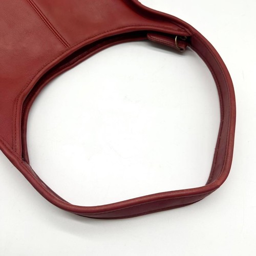 Vintage Coach 9025 Ergo Zip Hobo One Shoulder Bag Red Leather | eBay