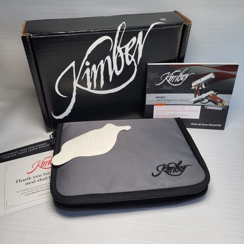 Kimber Micro Carry Soft Pistol Case & EMPTY Factory Box w Factory ...
