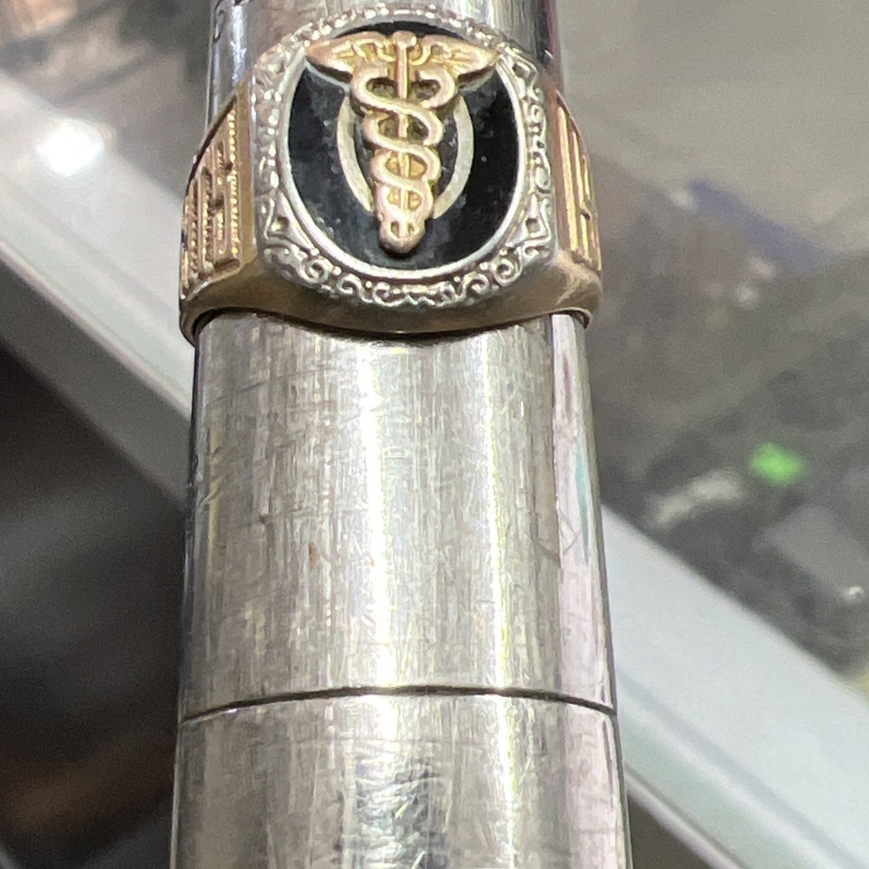 Vintage Rare Antique 1928 FHTS Medical Health Class Ring 14k Gold 6.3g ...