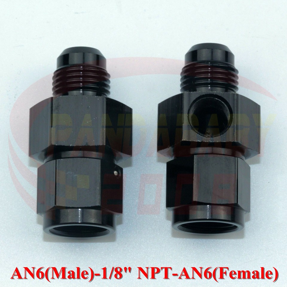 Straight Gauge Port Sensor Fitting Female to Male 6AN -6 AN6 WT 1/8 ...