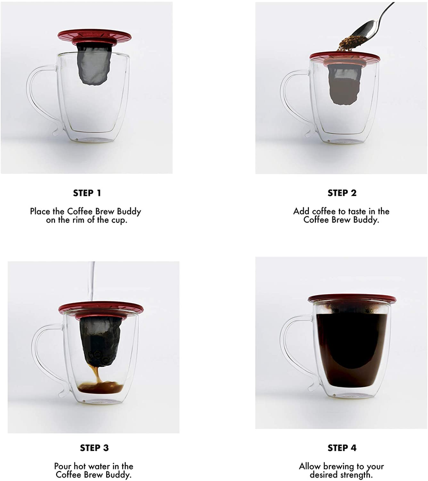 Portable Pour Over, Reusable Fine Mesh Filter, Single Cup of Coffee or ...