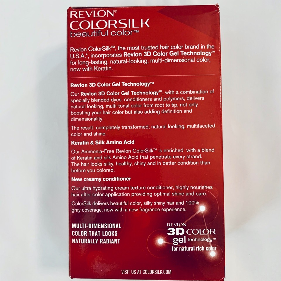 Revlon Colorsilk Beautiful Color Permanent Hair Dye 34 Deep Burgundy | eBay