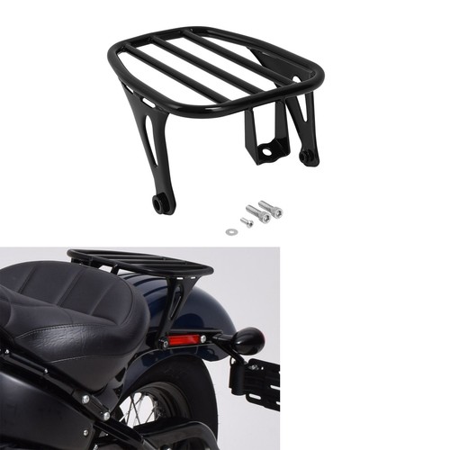 Black Fender Luggage Rack Solo Seat Fit For Harley Softail Street Bob ...