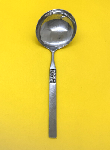 OXFORD HALL OXH58 BURHISHED STAINLESS FLATWARE CROSSHATCH GRAVY LADLE 6 ...