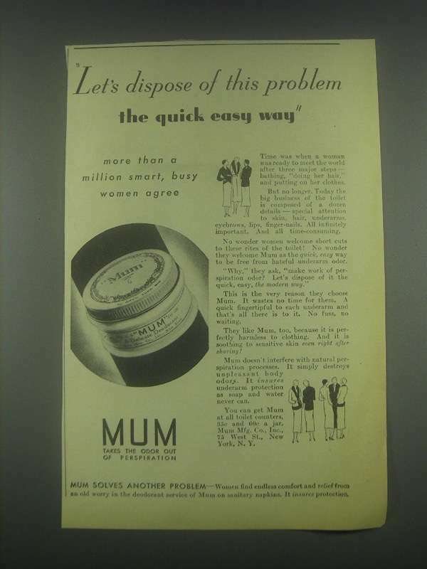 Mum Deodorant History