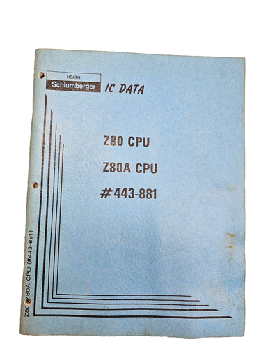 Vintage Heath Schlumberger IC Data Z80 CPU Z80A CPU 443-881 Computer ...