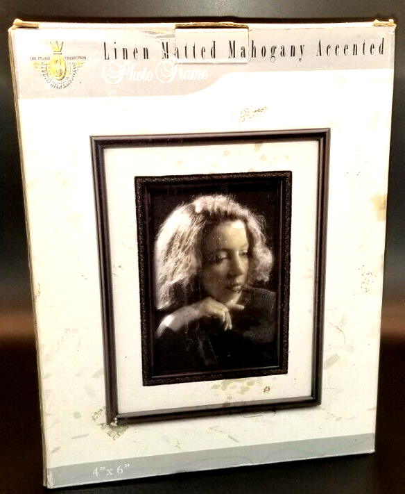 Mahogany Linen Matted Picture Frame 4 x 6 Contemporary Upscale NEW | eBay