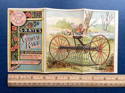 National Rake agricultural equipment folder Belcher & Taylor - 1880s | eBay