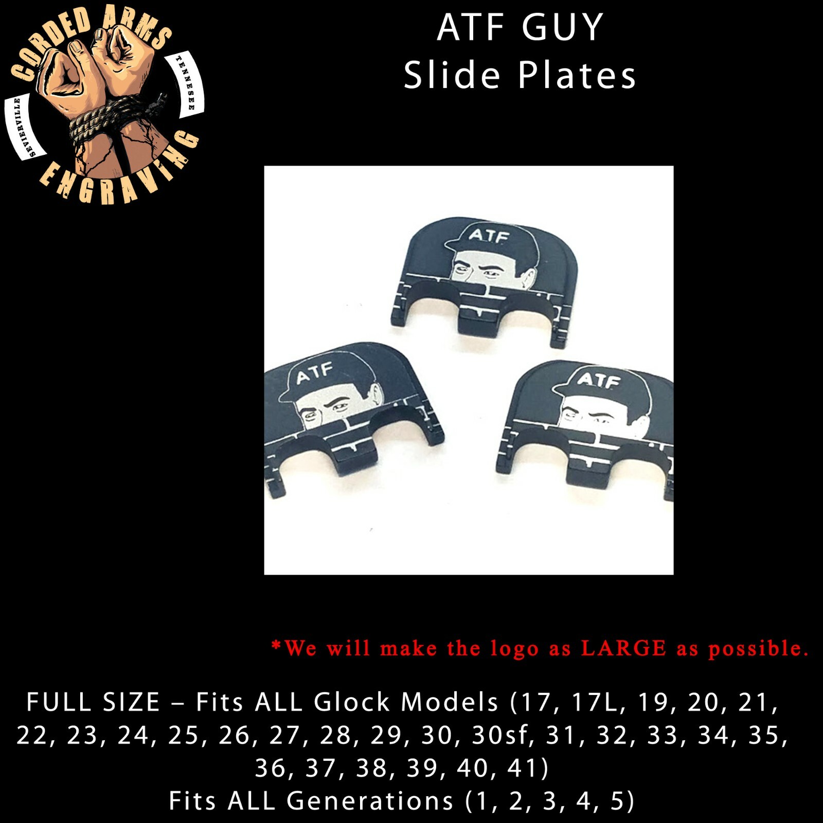 ATF GUY - Glock Rear Slide Plate Back Plate for Full Sized Glocks Gen 1 ...
