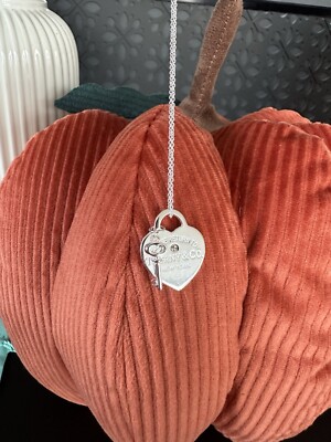 Authentic Tiffany & Co Return To Heart Tag and Key Pendant Necklace | eBay