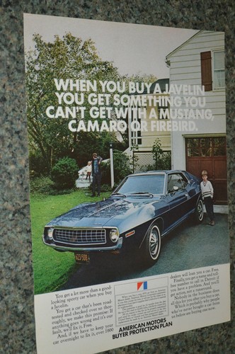 1972 AMC JAVELIN ORIGINAL ADVERTISEMENT PRINT AD 72 AMX BLUE | eBay