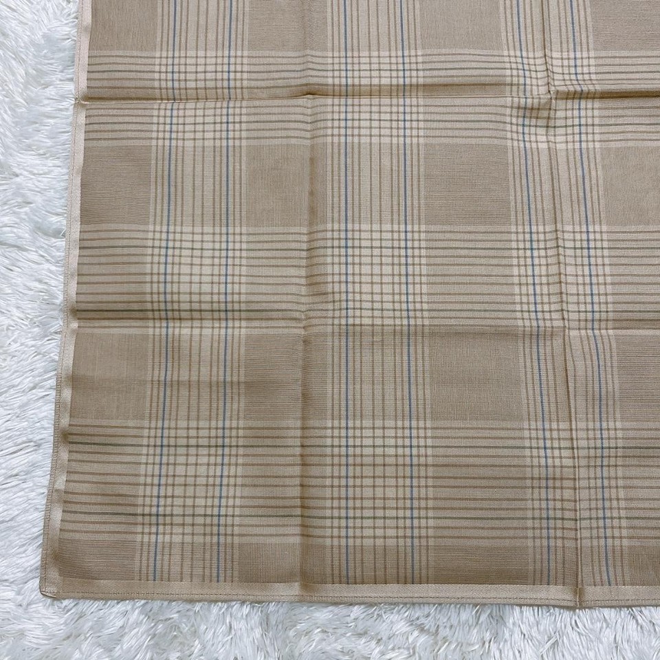 New Willis & Geiger Men's Check Beige Handkerchief 47cm | eBay