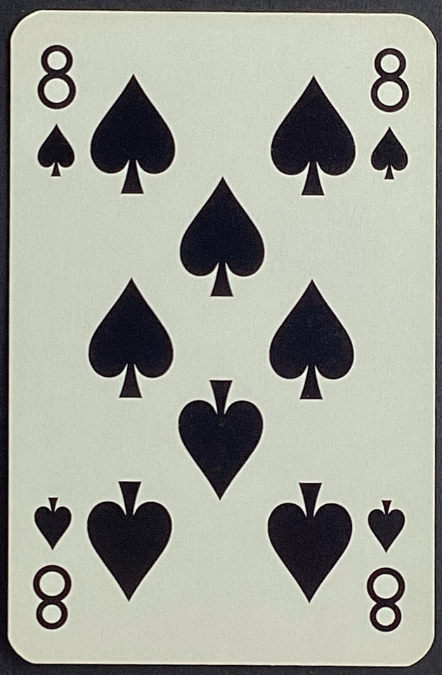 Black White Gray Vintage Single Swap Playing Card 8 Spades | eBay