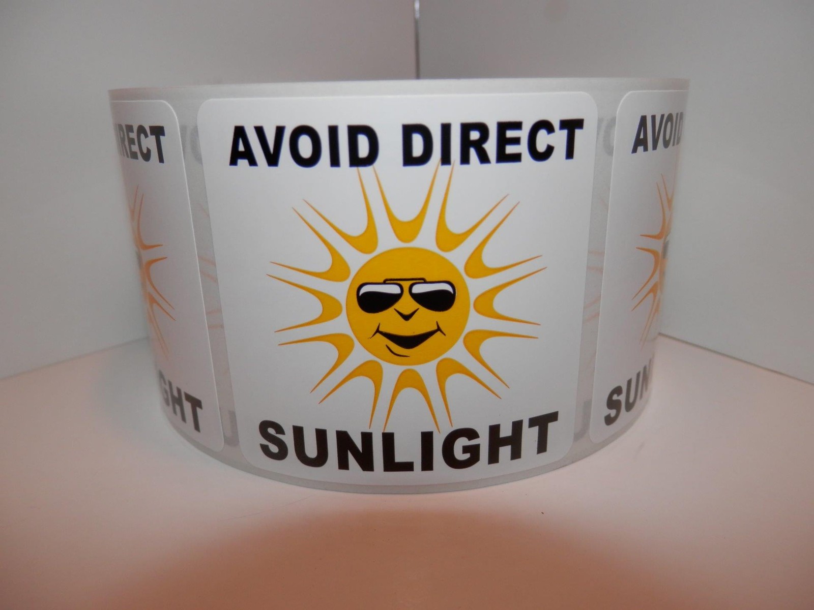 AVOID DIRECT SUNLIGHT 2x2 Warning Sticker Label 250/rl | eBay