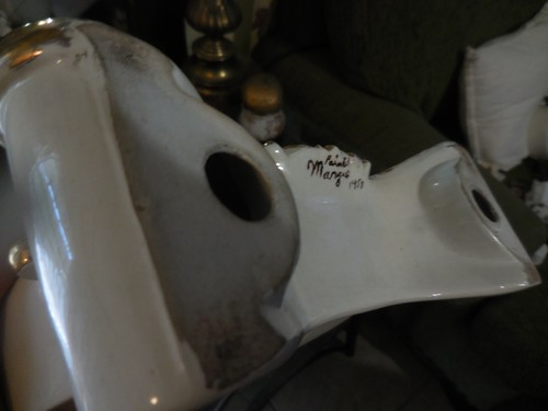 Antique Porcelain Mantle Clock with WORKING Mechanism; Hand Painted ...