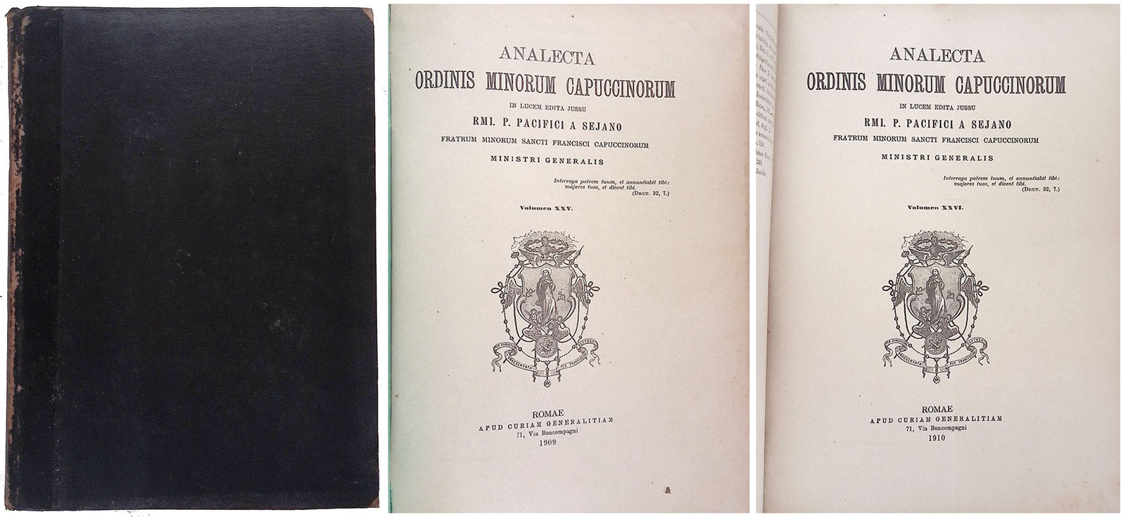 Analecta Ordinis Minorum Capuccinorum. Volumen XXV-XXVI | eBay