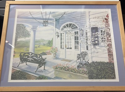 David Goodson Gill ‘89 Front door house landscape spring Print signed ...