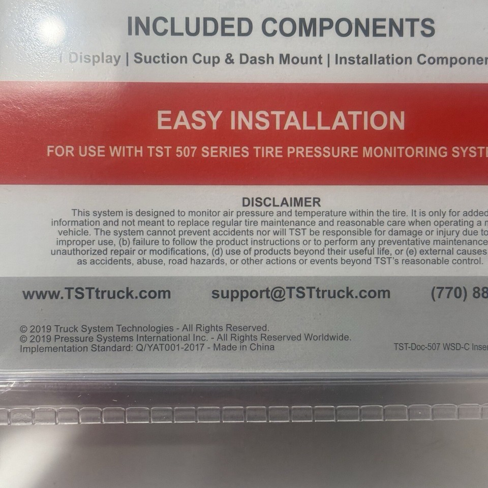 TST Truck System Technologies Compatible W 507 Series Tire Monitoring ...