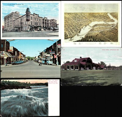 Lot of 5 Antique Post Cards, Appleton & Spooner WI (P-05) | eBay