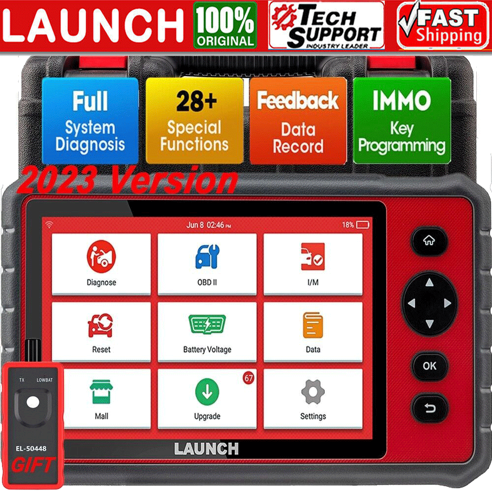 2023 LAUNCH CRP909E Pro Full System Diagnostic Tool OBD2 Scanner Key ...