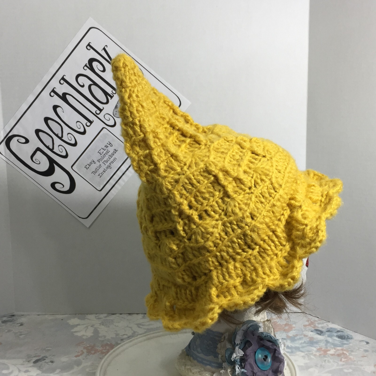 Hedge witch hat, wizard, elf, gnome, goblin, beanie, fairy cap ...