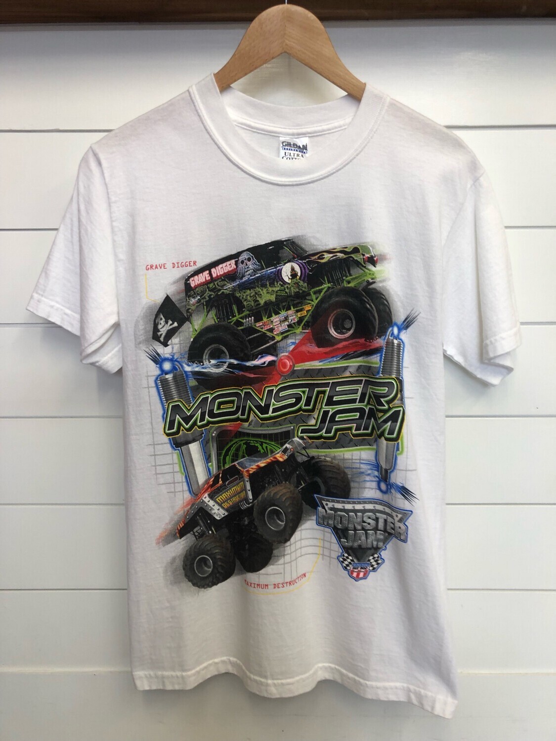 Y2K Vintage 03’ Monster jam Monster Trucks Graphic Sh… - Gem
