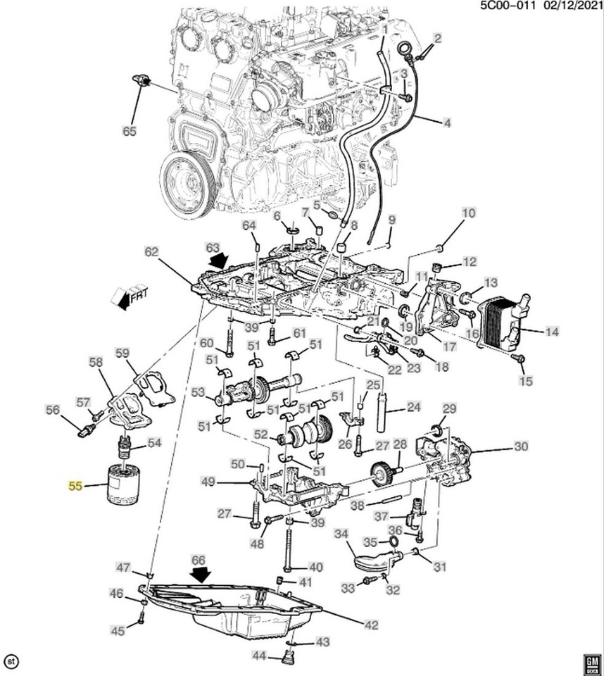 Engine 2.7L 3.0L Turbo Oil Filter 2019 Chevrolet Silverado 1500 GMC ...