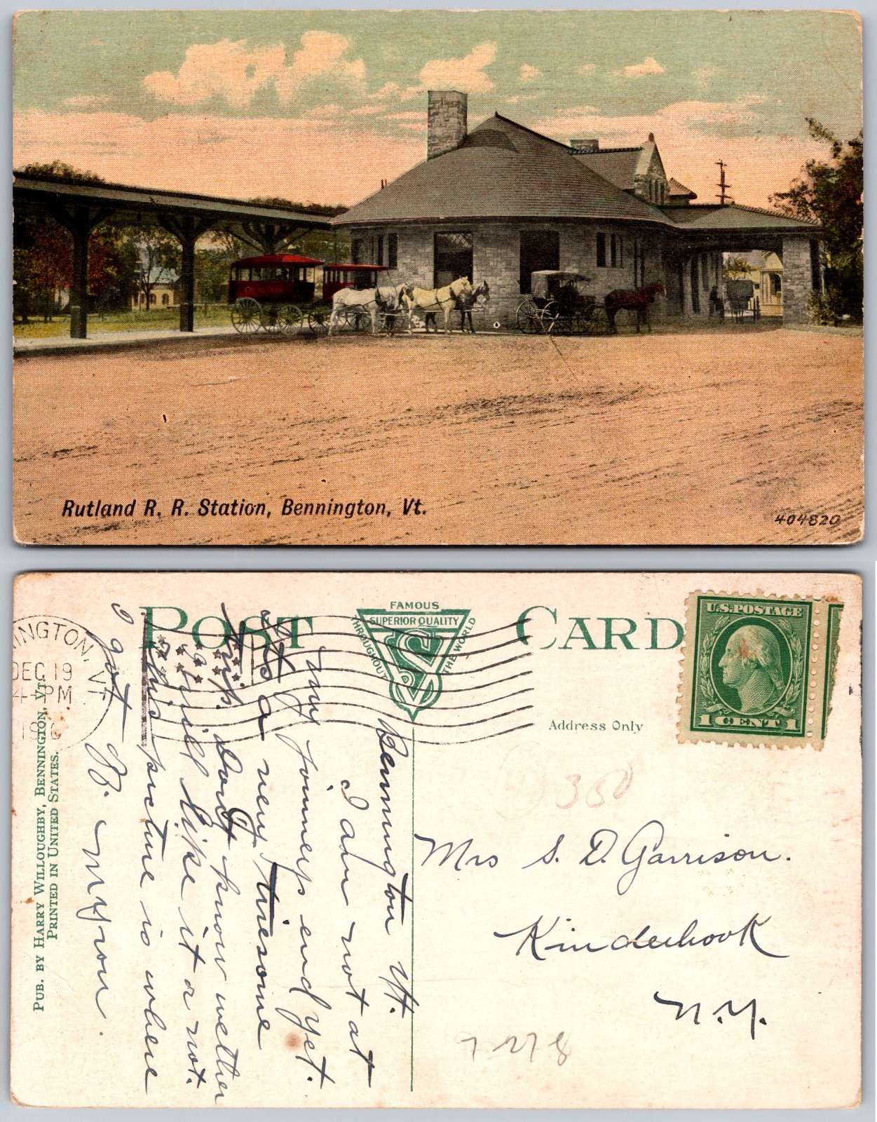 Rutland Railroad Station Bennington VT Postcard | eBay