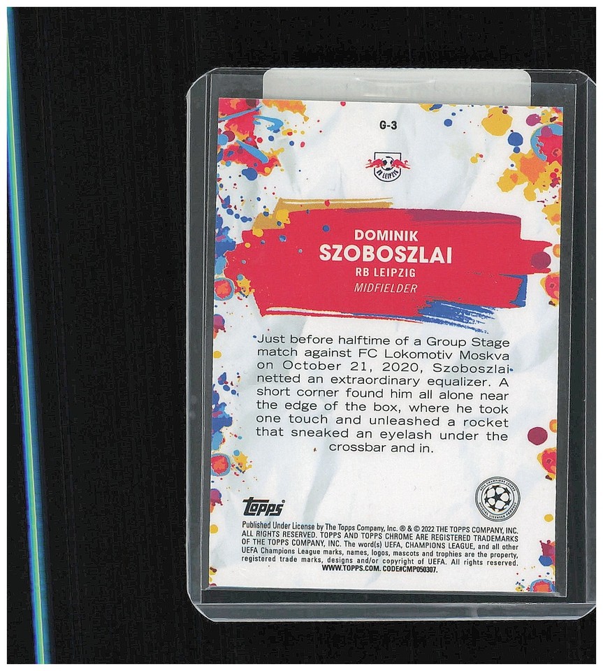 2022 Topps Chrome RB Leipzig Dominik Szoboszlai Base #G-3 | eBay UK