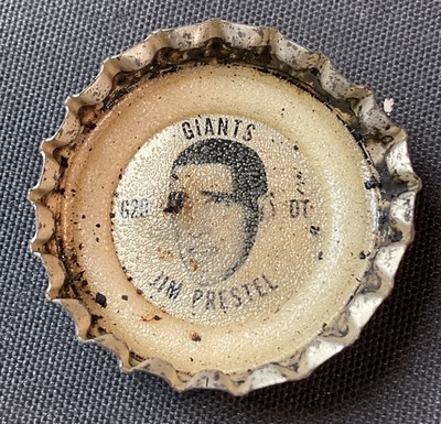 1964-66 Coca-Cola Bottle Cap NFL OT Jim Prestel New York Giants VG-VGEX ...