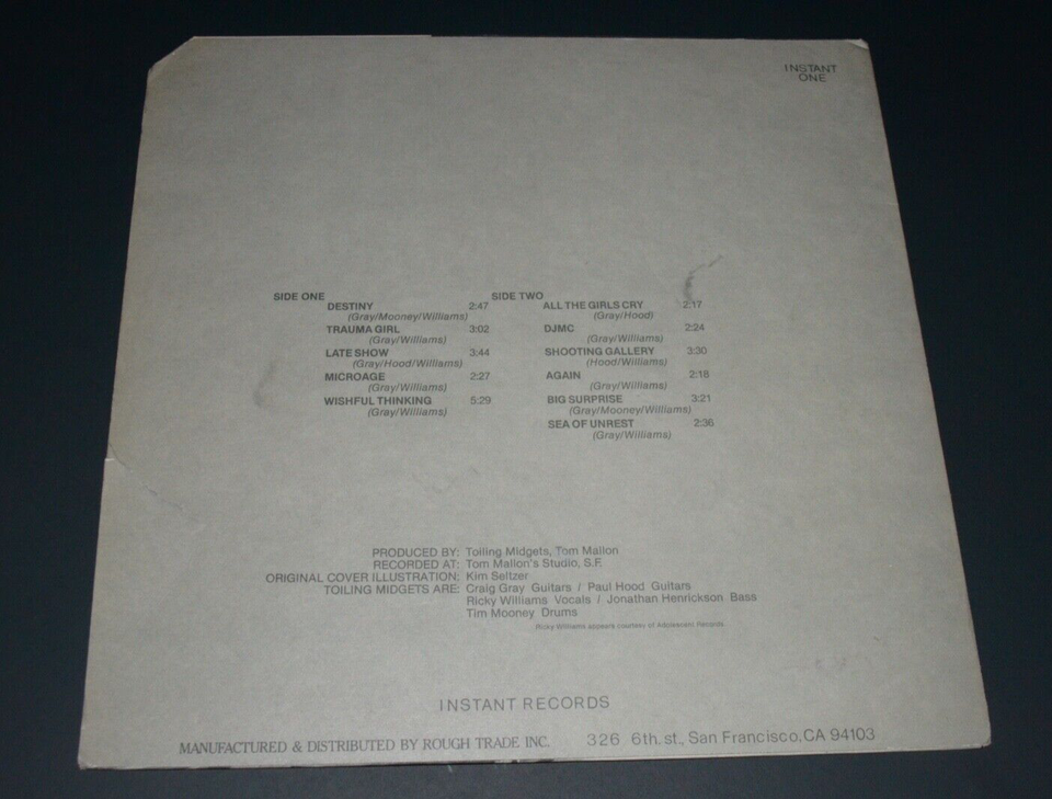 Toiling Midgets~Sea of Unrest~1982 New Wave Punk Rock~Negative Trend ...