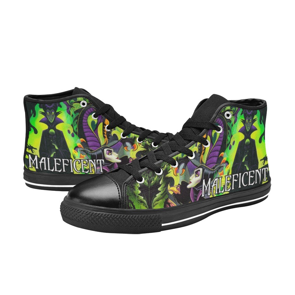 Maleficent Custom High Top Canvas Sneaker Shoes For Women | eBay