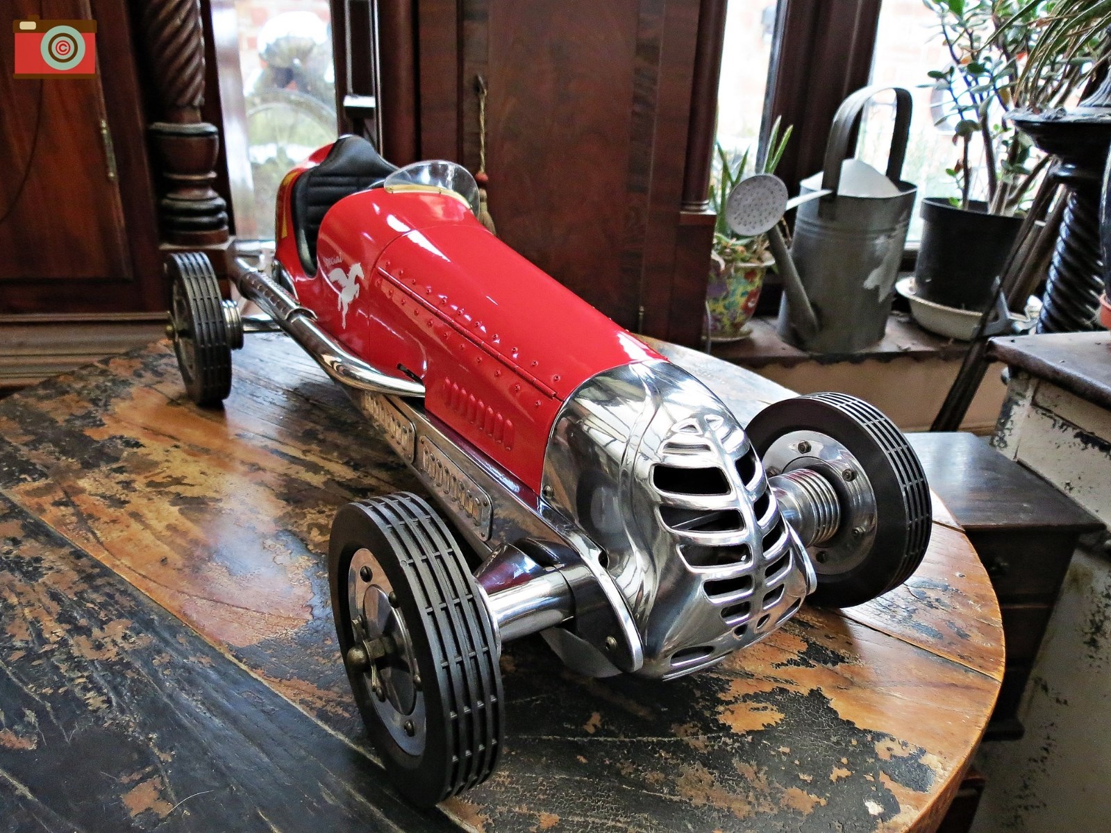RED BB KORN VINTAGE RACING CAR REPLICA. Tether Car, Authentic Models ...