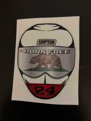 Simpson Helmets 3.5X2.5 Decal Sticker BORN FREE 24 Authentic Offroad | eBay