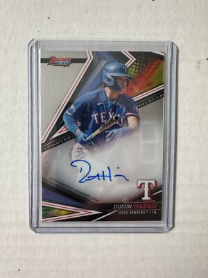 Dustin Harris 2022 Bowmans Best Rookie Auto Autograph #B22-DH Rangers ...